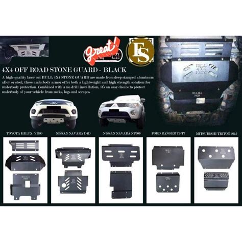 Heavy Duty Engine Guard Crank Guard In Black Color Navara D40 Hilux