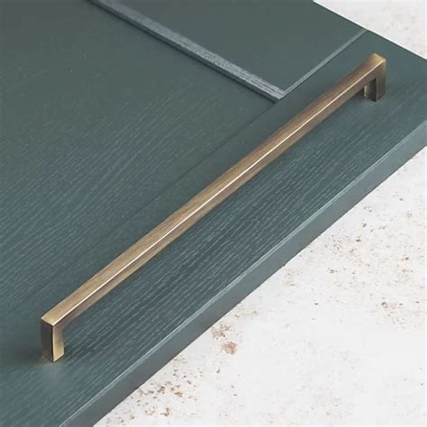 320mm Antique Brass Cabinet Handle Square Gold Kitchen Cupboard Door