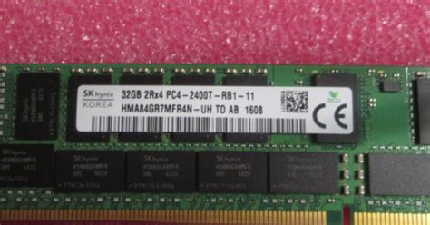 SK Hynix 32GB 2RX4 PC4-2400T-RB1 DDR4 ECC Server Memory RAM ...