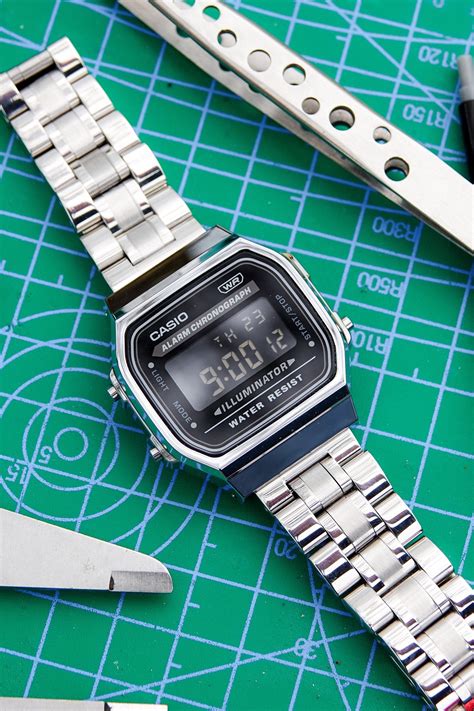 A168 Weighted Metal Modified Custom Casio A168 With Inverted Black