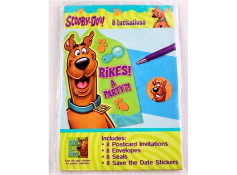 Scooby Doo Rikes A Party Invitations With Envelopes