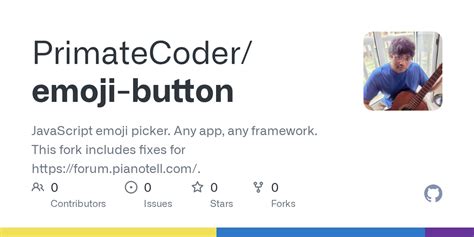 Github Primatecoderemoji Button Javascript Emoji Picker Any App