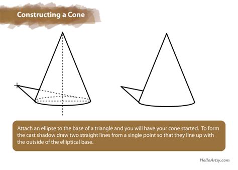 How To Draw A Cone Step By Step