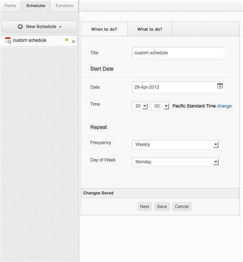 Custom Schedule Help Zoho Creator