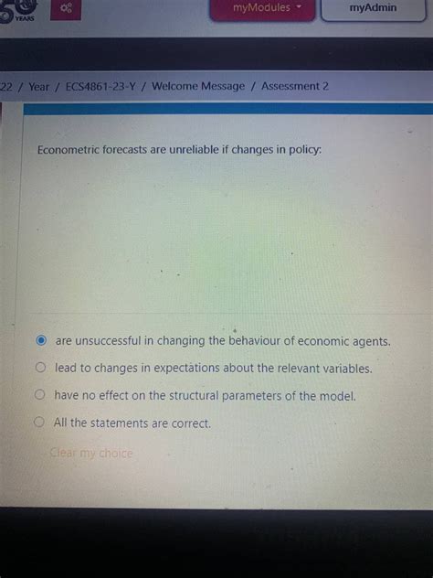 Solved Which Of The Following Is A Policy Implication Of New