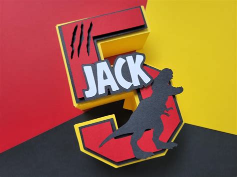 Jurassic Park 3d Number Jurassic Park 3d Letter Dinosaur 3d Number