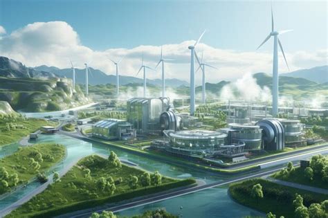 Premium Photo Renewable Energy Infrastructure With Hydropower