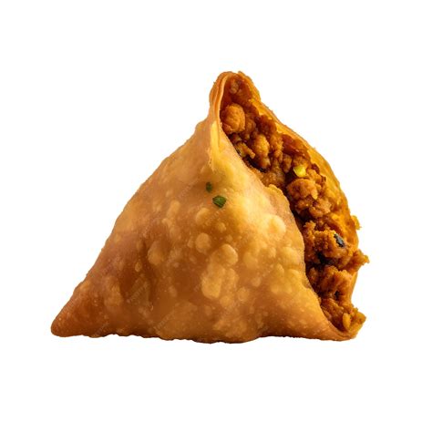 Premium Ai Image A Small Samosa Isolate On White Background