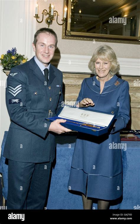 The Duchess Of Cornwall With Sportsman Of The Year Sgt John Willacy Camilla Presented The