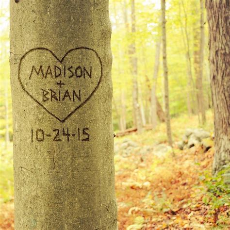 Names Carved On Tree Etsy