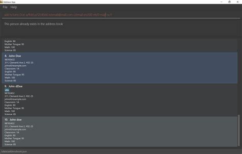 Duplicate Names · Issue 261 · Nus Tic4002 Ay2122s2pe Dev Response