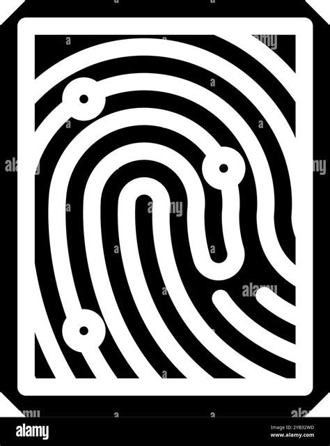 Fingerprint Scan Glyph Icon Vector Illustration Stock Vector Image And Art Alamy