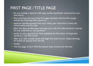 MLA Style Guide PDF