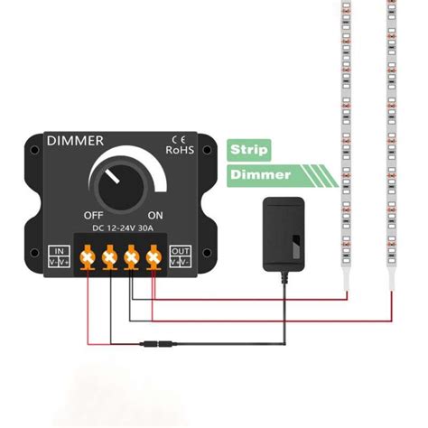 Manual Led Dimmer Control Dc12 24v 30a Pwm Makers Electronics