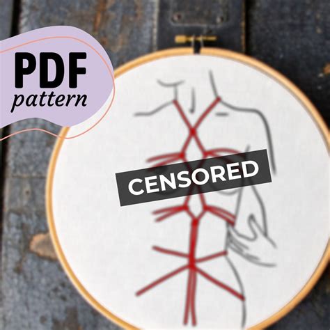 Shibari Kinbaku Erotic Embroidery Pdf Pattern And Instructions Beginner