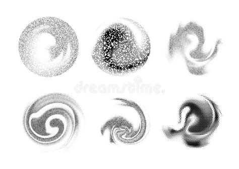 Set Of Abstract Elements With Grainy Gradient Stock Illustration
