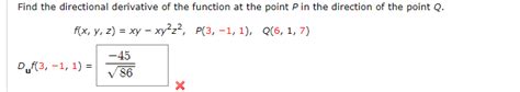 Solved Find The Directional Derivative Of The Function At Chegg