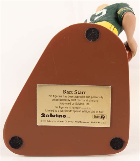 Bart Starr Signed Le Green Bay Packers Salvino Sports Figurine Salvino