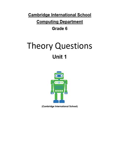 Computinggrade6unit1theoryquestions Pdf Robot Robotics