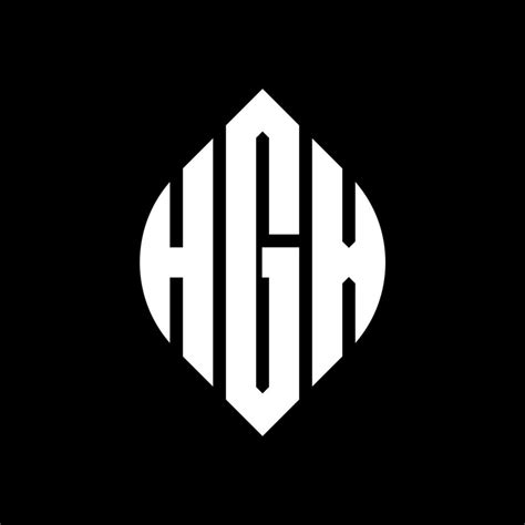 HGX Circle Letter Logo Design With Circle And Ellipse Shape HGX Ellipse Letters With