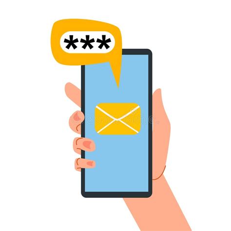 Smartphone In Hand Two Factor Authentication Stock Illustration