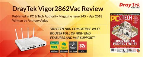 DrayTek Vigor Vac Review Published In PC Tech Authority Magazine Issue Apr DrayTek