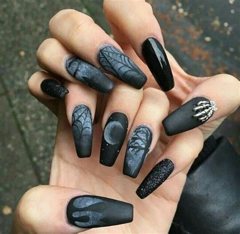 Coffin Emo Acrylic Nails Ideas Tips Color Short Acrylic Nails