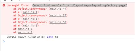 Cordova Error When Executing An Ionic 2 Android App On Prod Mode Cannot Find Module