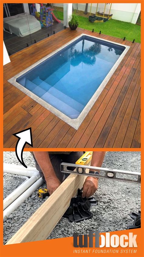 Pool Deck Low Profile Floating Foundation Yard Remodel Outdoor