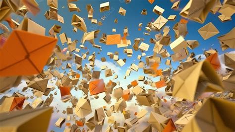 Yellow Envelopes Flying And Falling Powerpoint Background For Free Download Slidesdocs