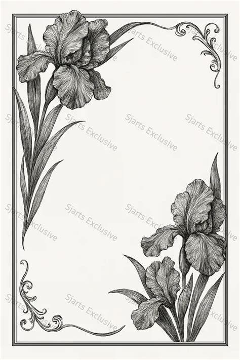 Elegant Floral Border Stationery Sets Chatgpt Image Prompt Promptbase