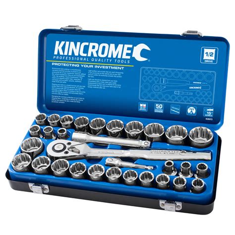 Socket Set 31 Piece 12 Drive Metric And Imperial Kincrome Tools
