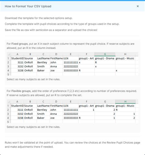 How To Use The Import Pupil Choices Page Bromcom Documentation Centre