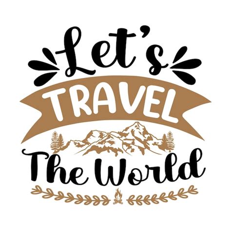 Premium Vector | A travel poster that says let's travel the world.