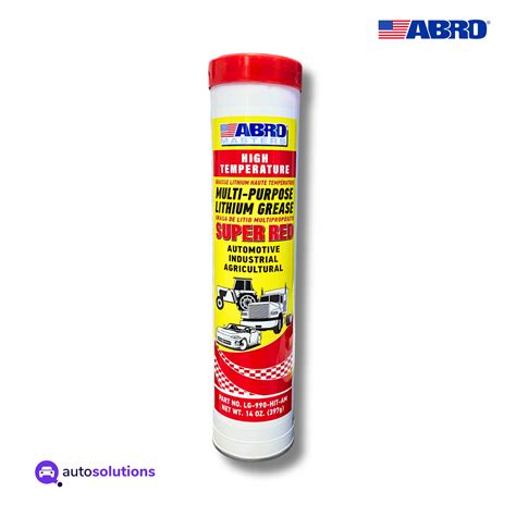 Grasa De Litio Tubo Red Abro Lg990amhit 397g Autosolutions