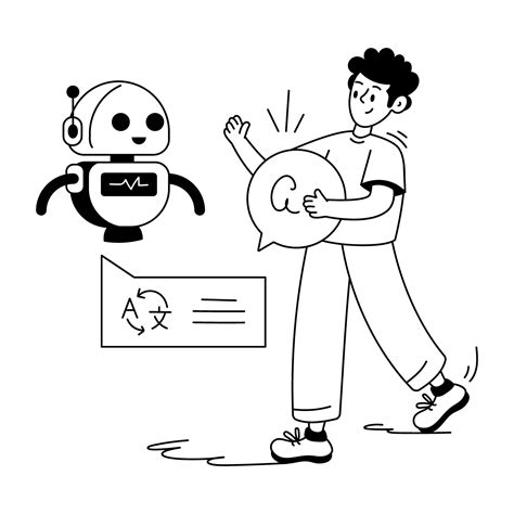 Trendy Translation Robot 33887872 Vector Art At Vecteezy