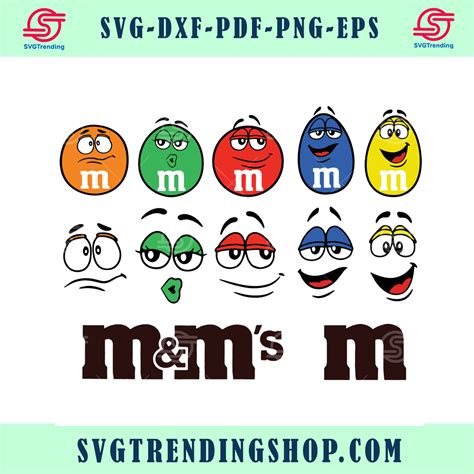 M And Ms Bundle Trending Svg M And M Face M Svg Layered M In 2024