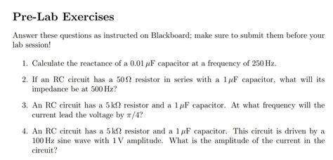 Solved Pre Lab Exercises Answer These Questions As Chegg Com