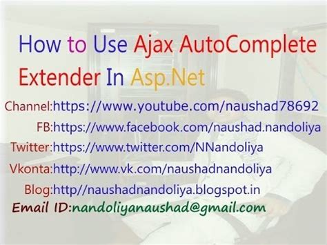 AutocompleteExtender In Ajax With Asp Net YouTube
