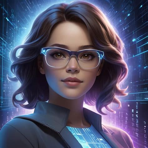 Binary Code Cyber Business Woman Images With Ai Generated Premium Ai