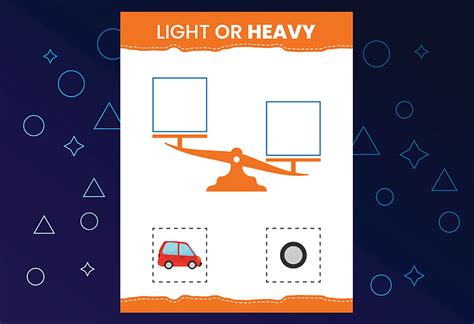 Heavy And Light Worksheet Eyfs