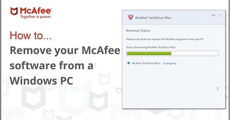 How To Remove McAfee Products From A PC Running Windows