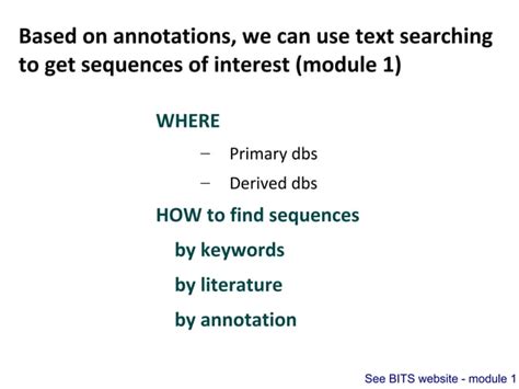 bits basics of sequence similarity