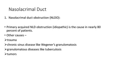 Acquired Lacrimal Disorders Dcr Dct Pptx
