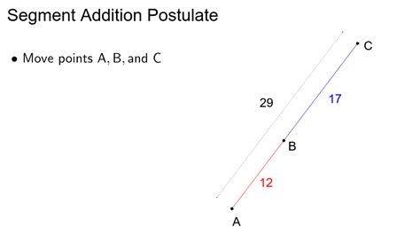Segment Addition Postulate Geogebra Segment Addition Postulate Geogebra