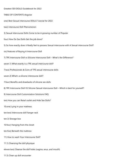 Ppt Qualities The Best People In The Ultimate Sex Doll Buyers Guide