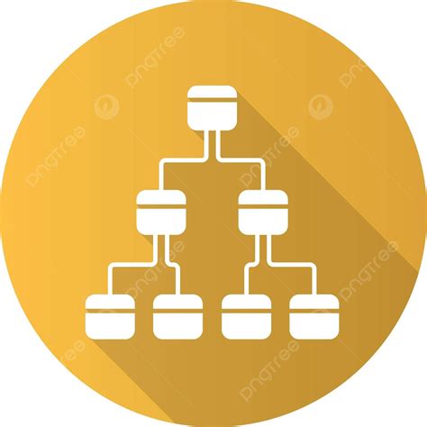 Hình ảnh Biểu Tượng Glyph Phẳng Của Cấu Trúc Cây Phân Cấp Vectơ Png