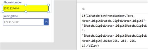 PowerApps Form Field Validations