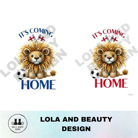 Digital Its Coming Home England Red And Blue Etsy Uk