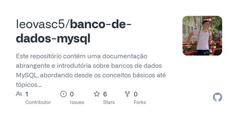 Github Leovasc5banco De Dados Mysql Este Repositório Contém Uma
